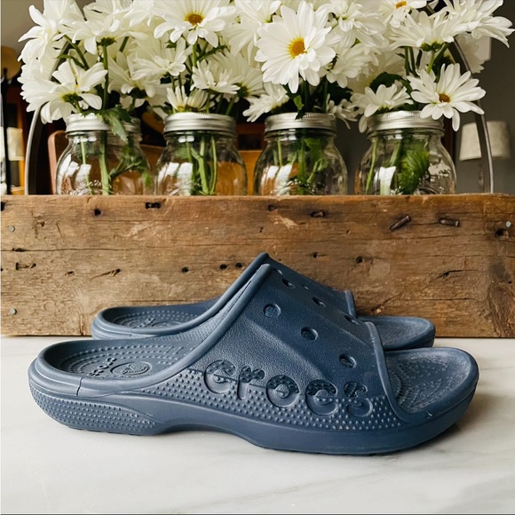 CROCS | Shoes | Crocsnwot7classic Slidenavy Bluecomfycushylike Walking ...